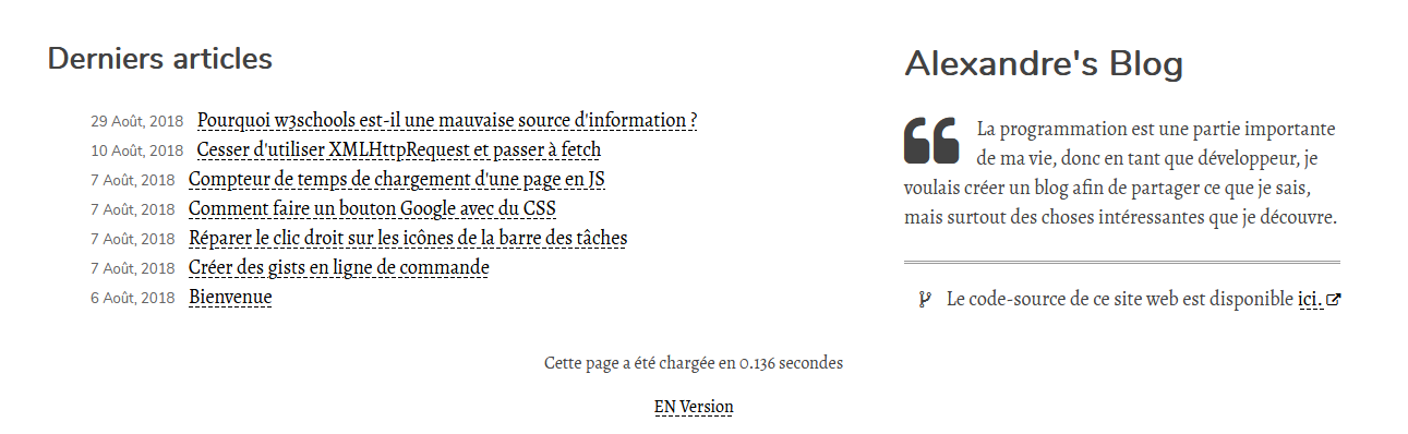 Alexandre’s Blog | Little blog where I share what I know, but ...